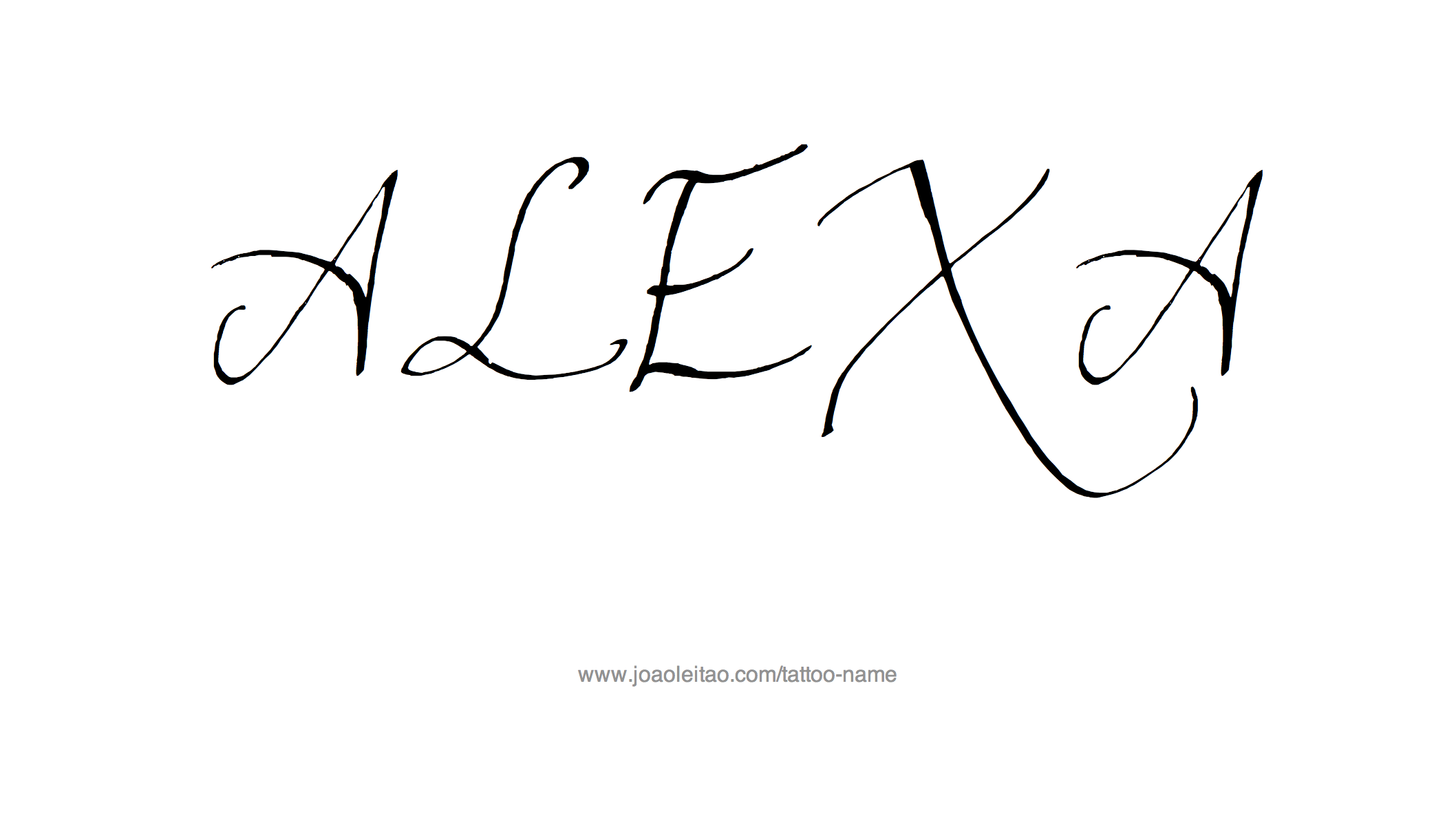 Alexa Name Tattoo Designs