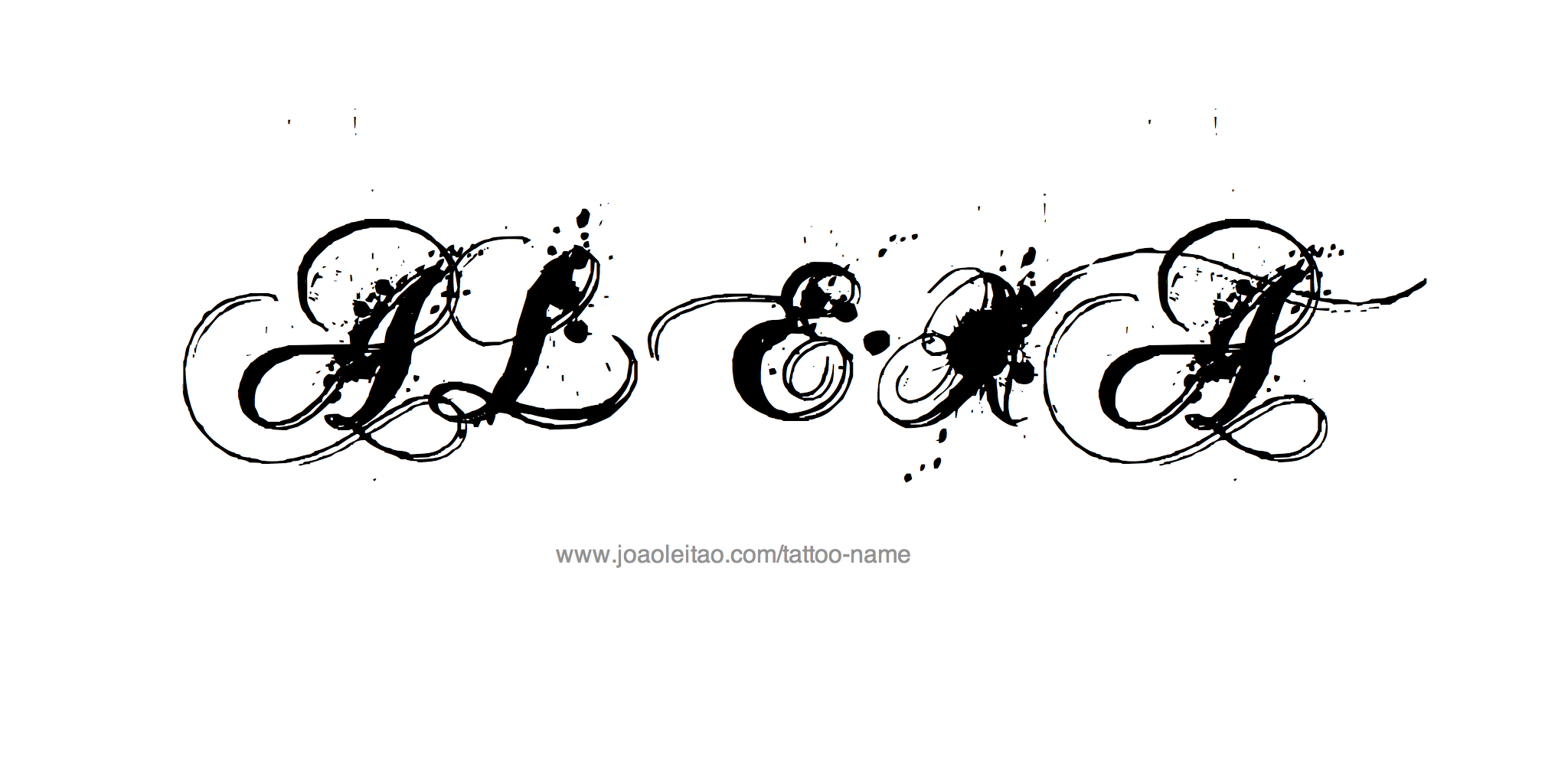 Alexa Name Tattoo Designs