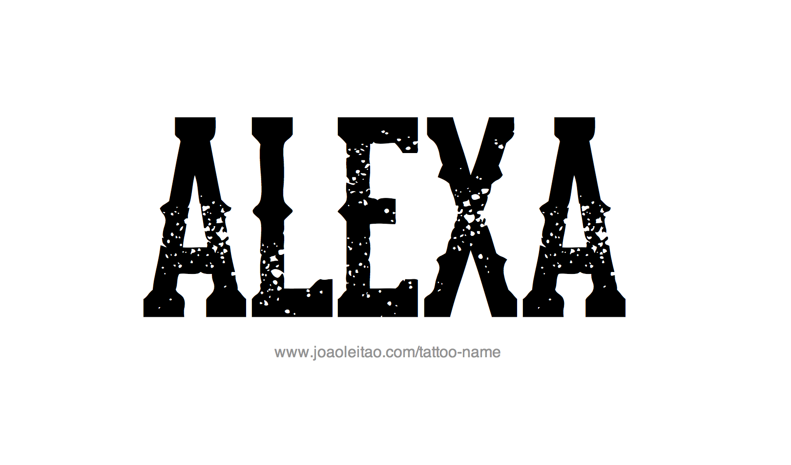 Alexa Name Tattoo Designs