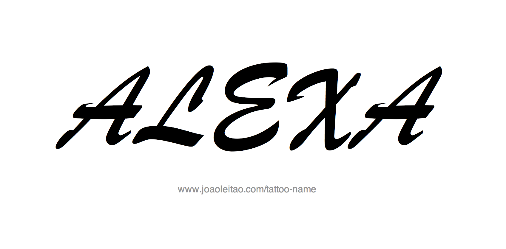 Alexa Name Tattoo Designs