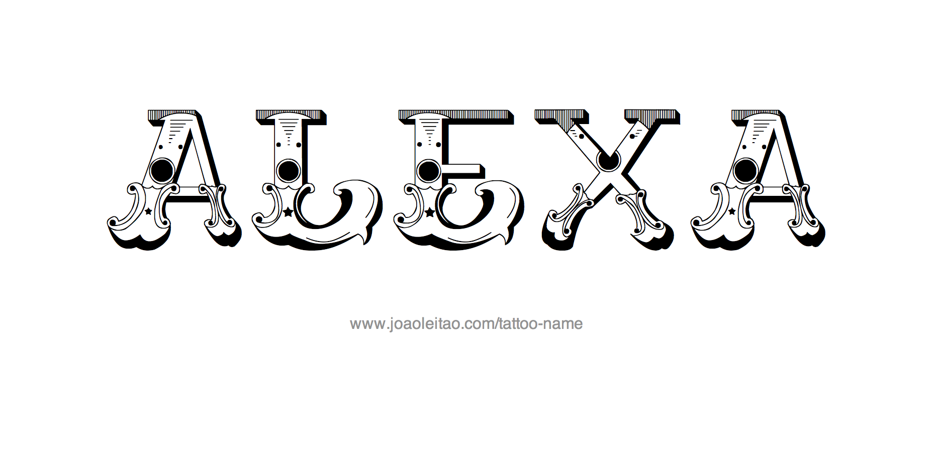 Alexa Name Tattoo Designs
