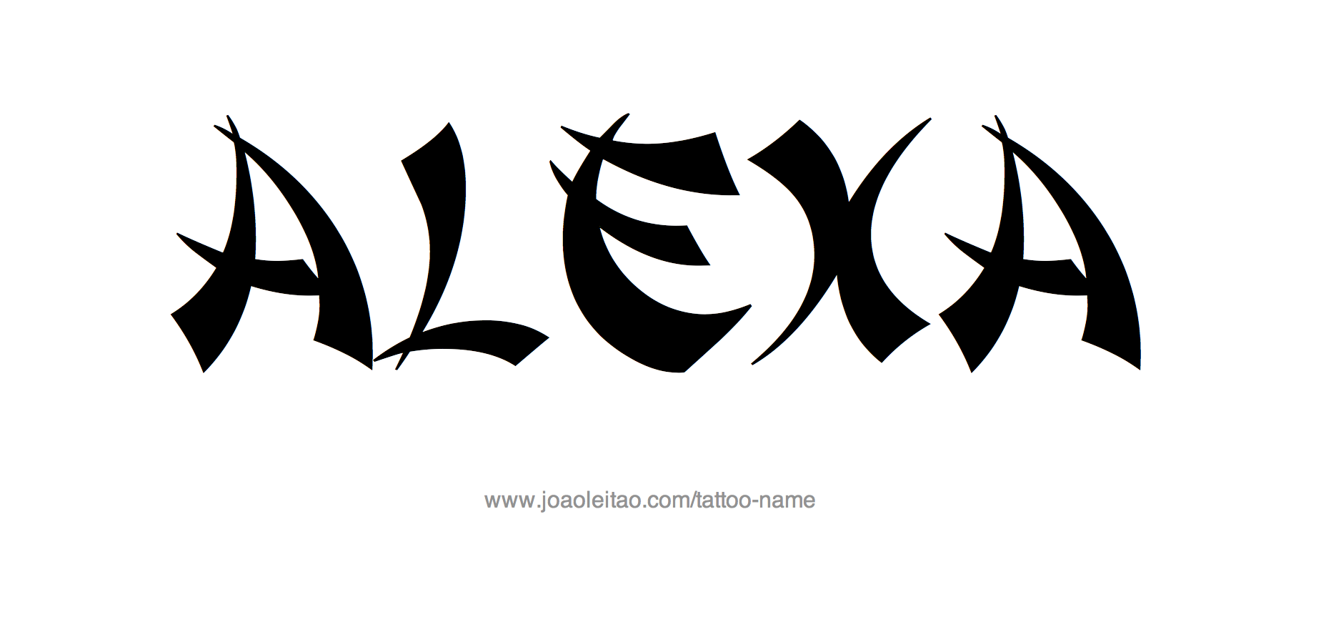 Alexa Name Tattoo Designs