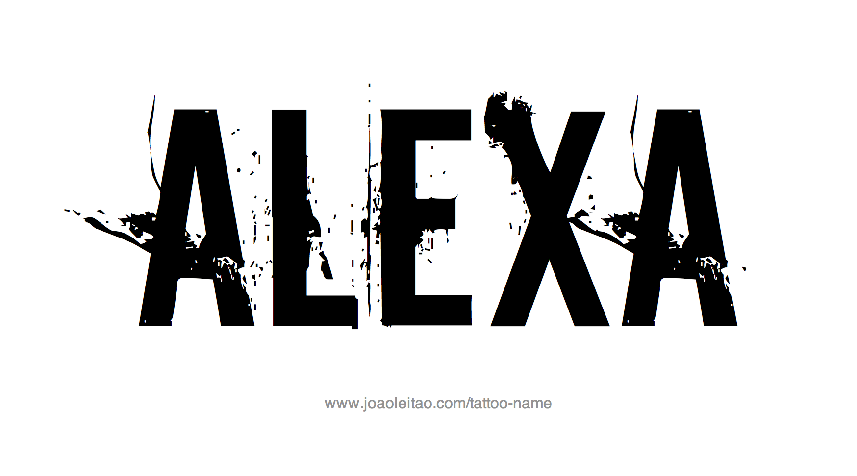 Alexa Name Tattoo Designs