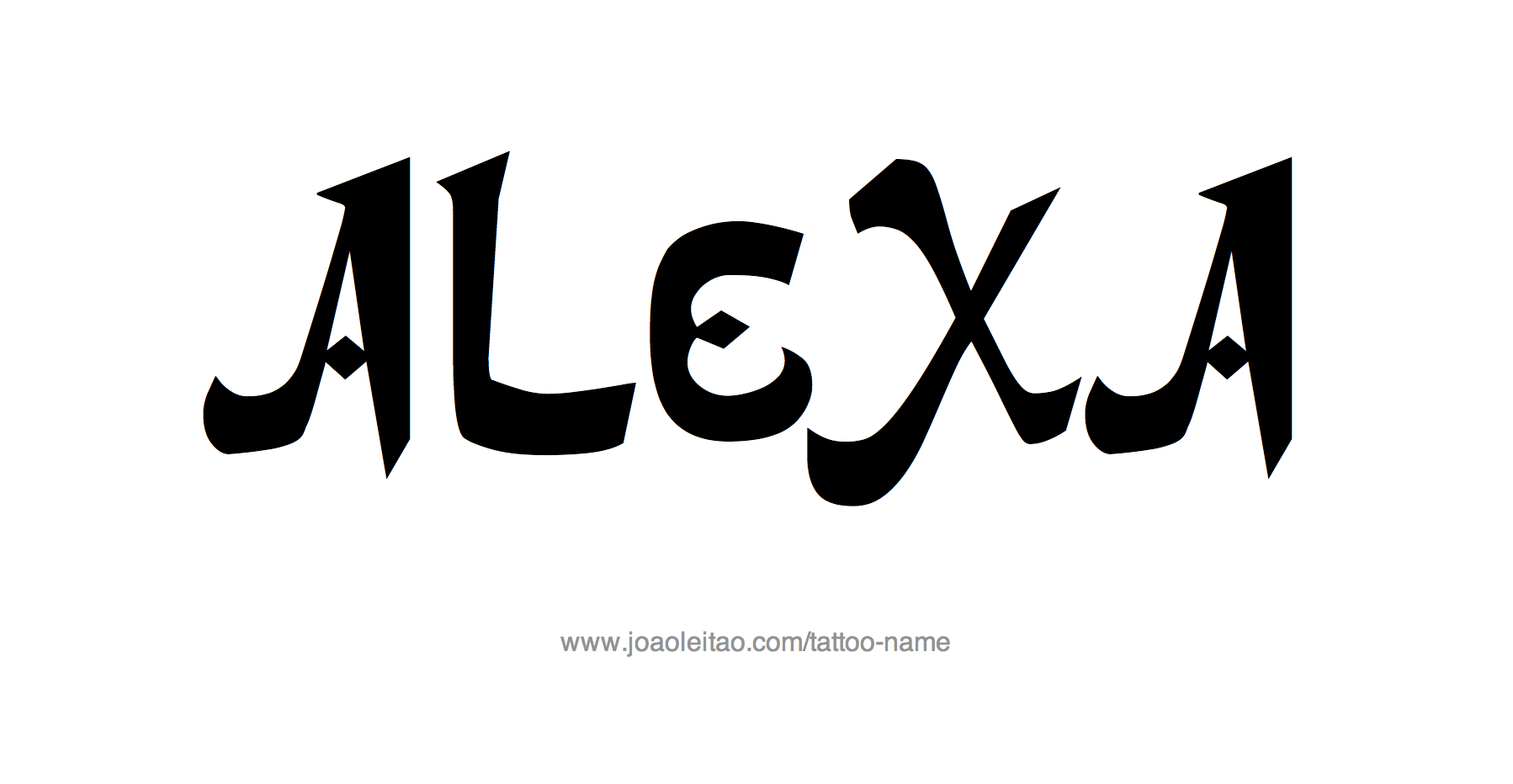 Alexa Name Tattoo Designs