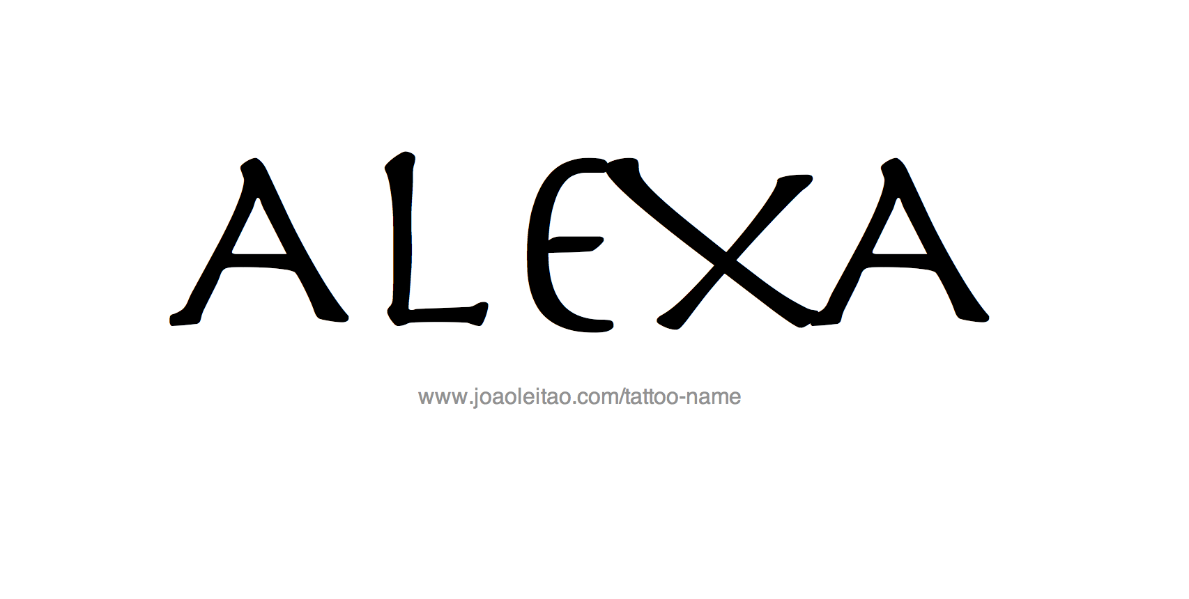 Alexa Name Tattoo Designs