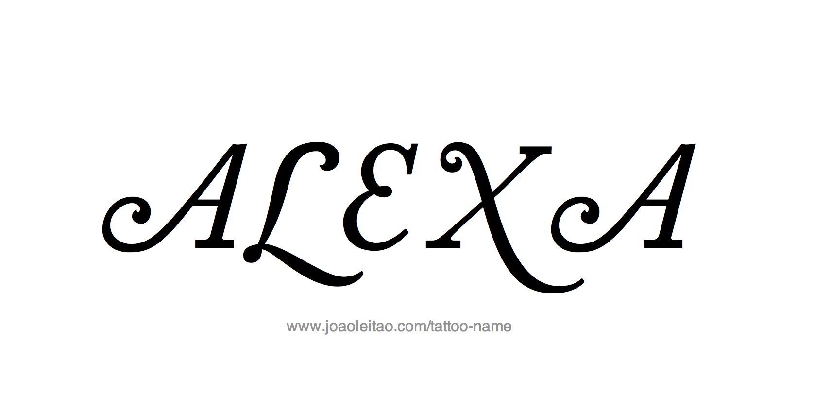 Alexa Name Tattoo Designs