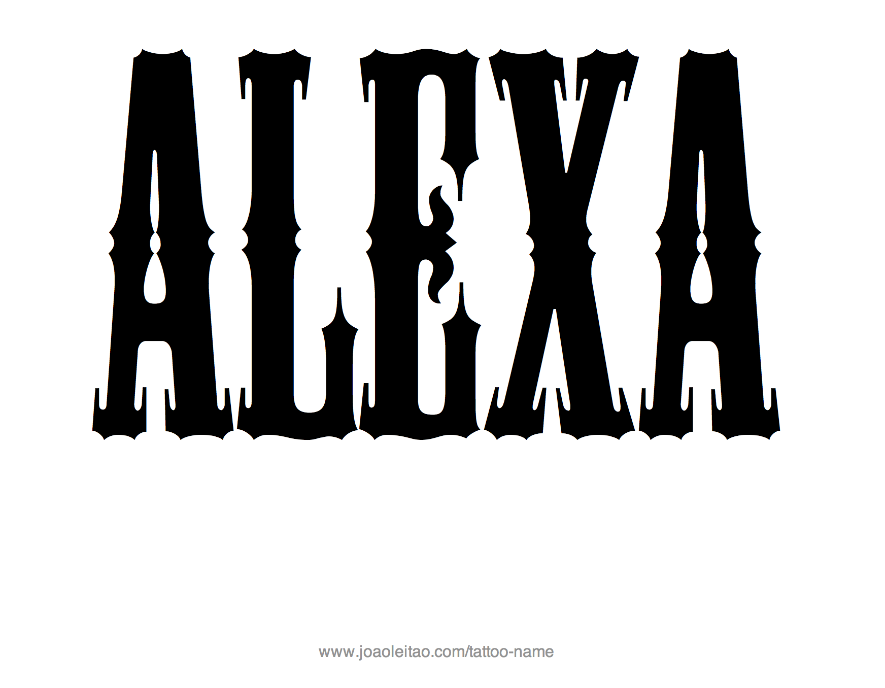Alexa Name Tattoo Designs