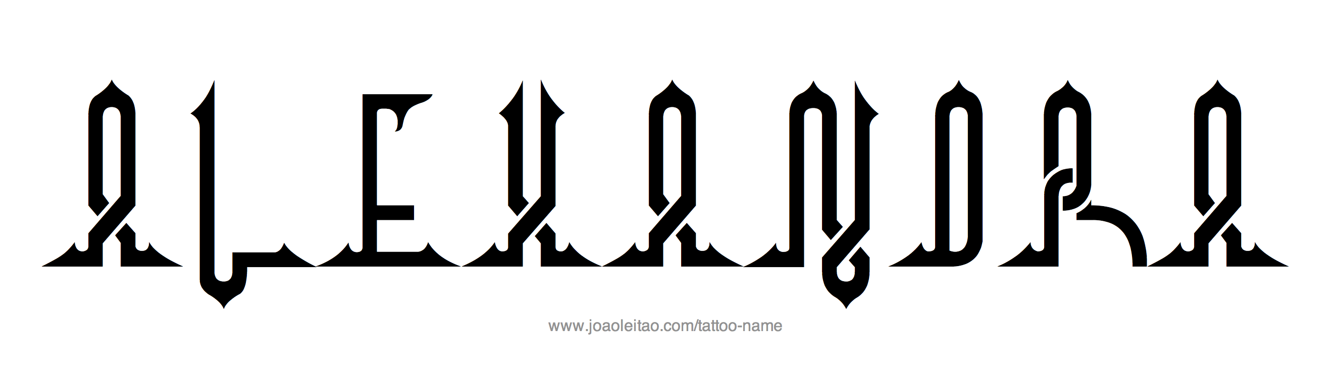 Alexandra Name Tattoo Designs