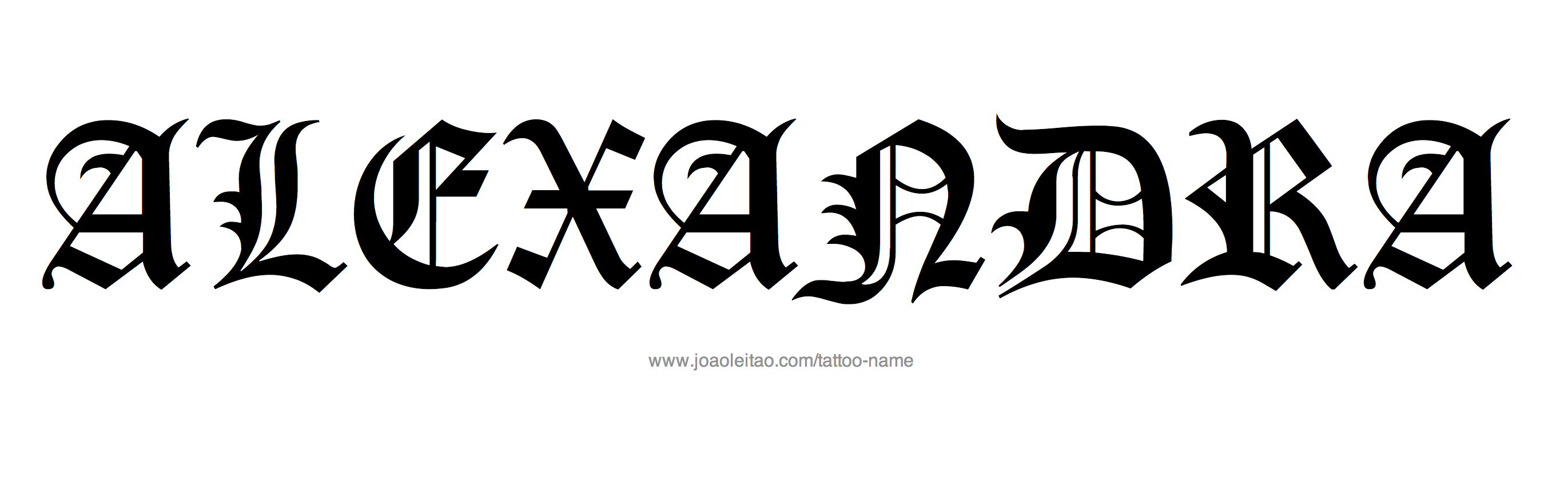 Alexandra Name Tattoo Designs