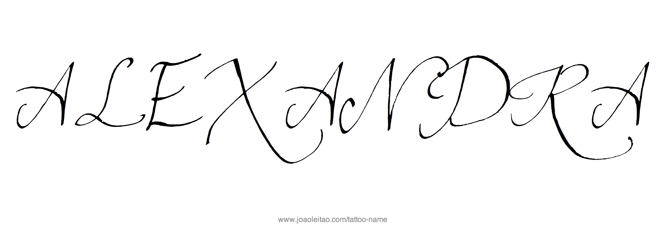 Alexandra Name Tattoo Designs