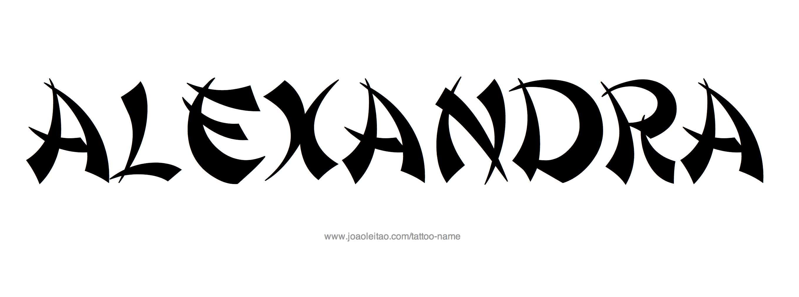 Alexandra Name Tattoo Designs