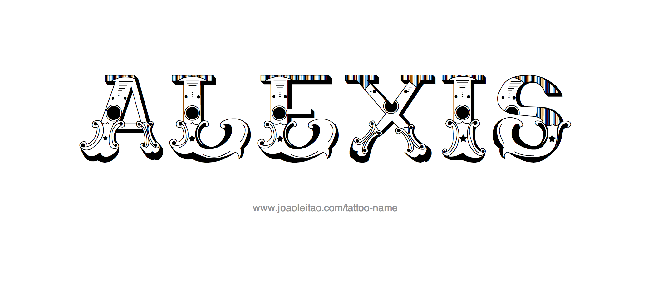 Alexis Name Tattoo Designs
