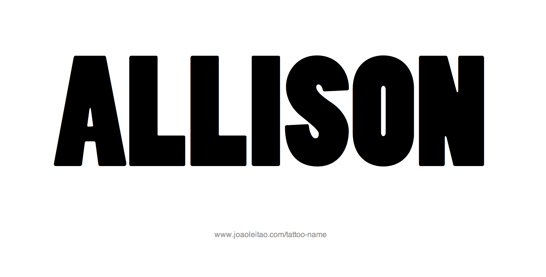 Allison Name Tattoo Designs
