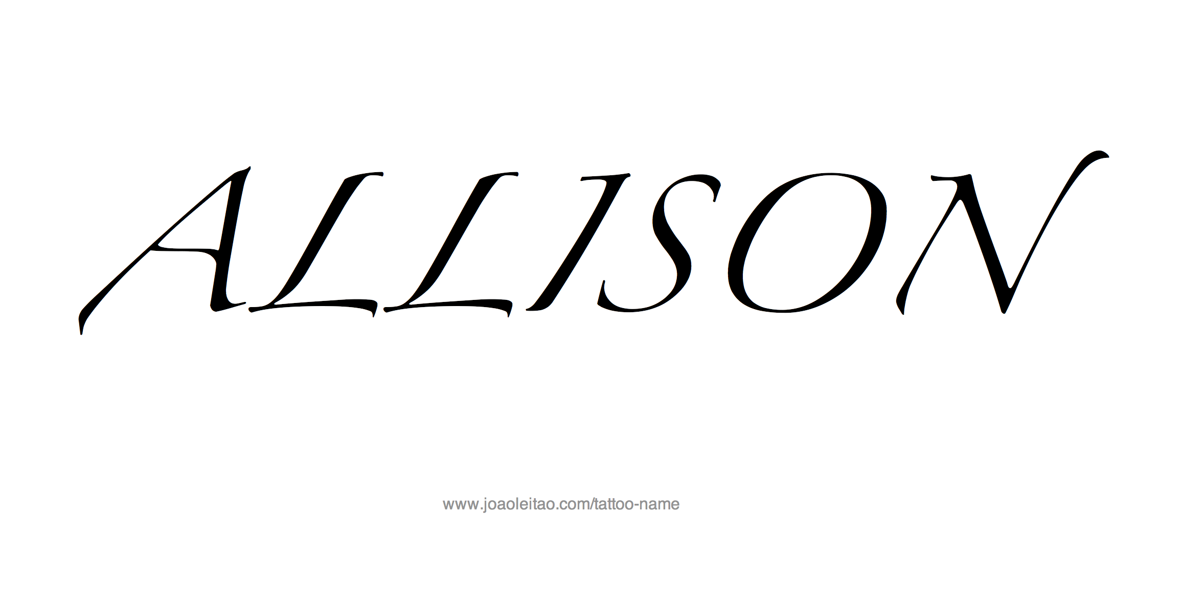 Allison Name Tattoo Designs
