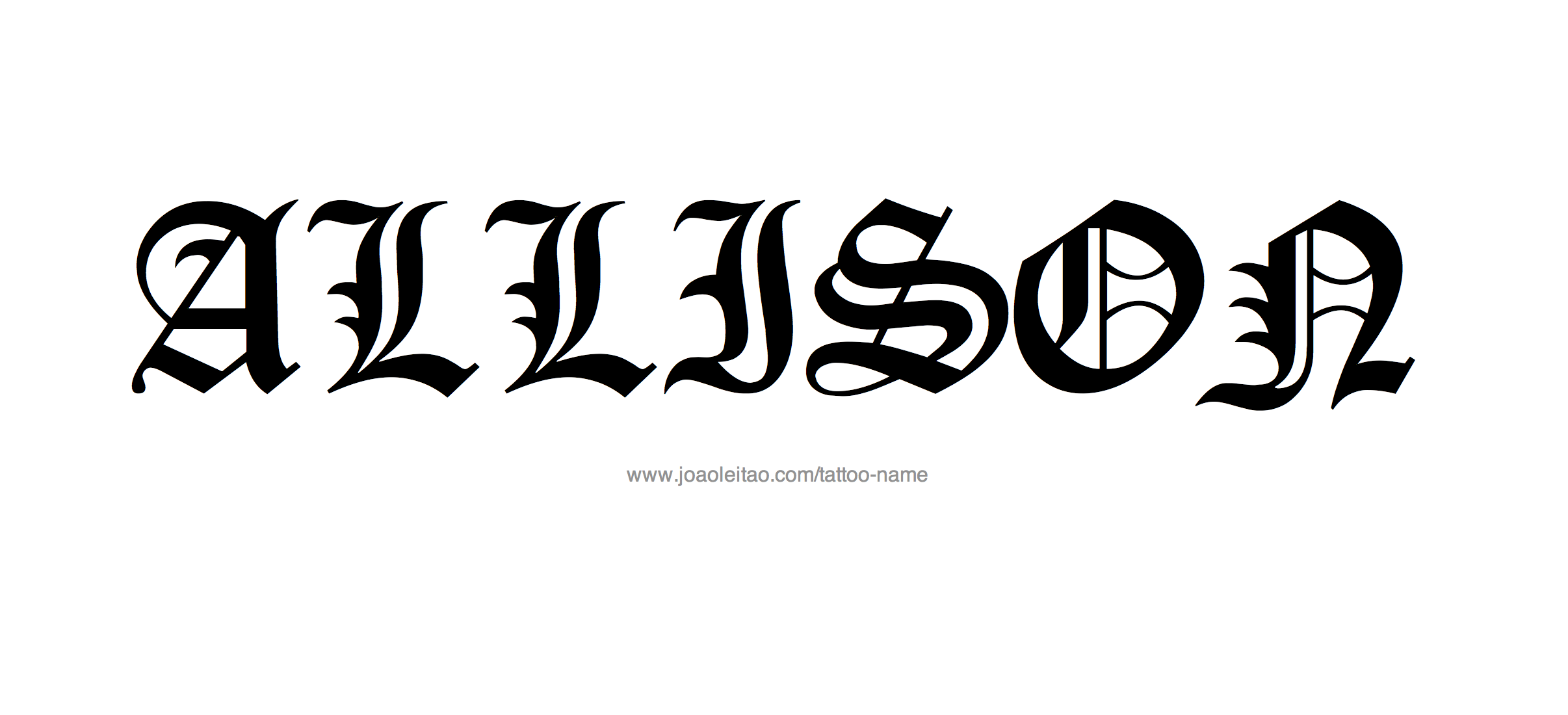 Allison Name Tattoo Designs
