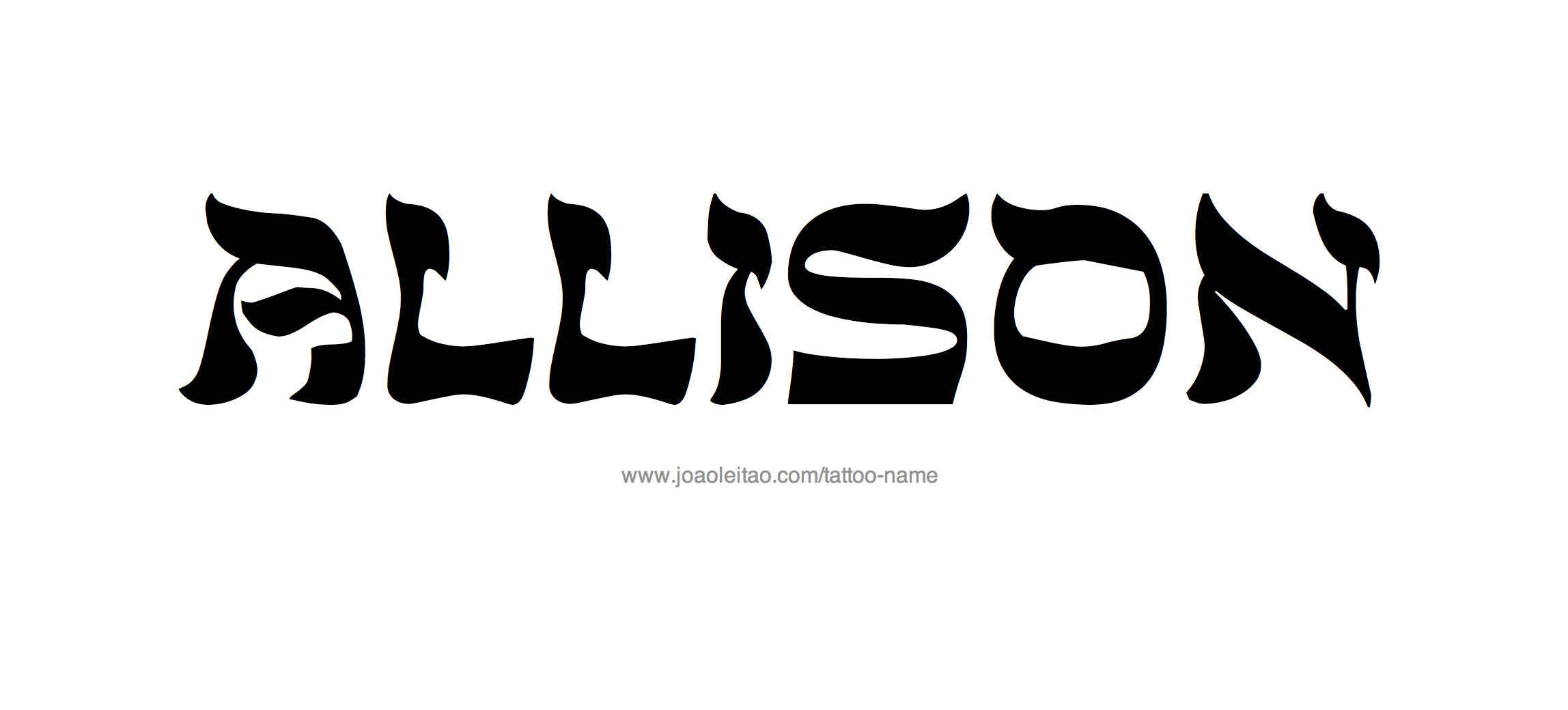 Allison Name Tattoo Designs