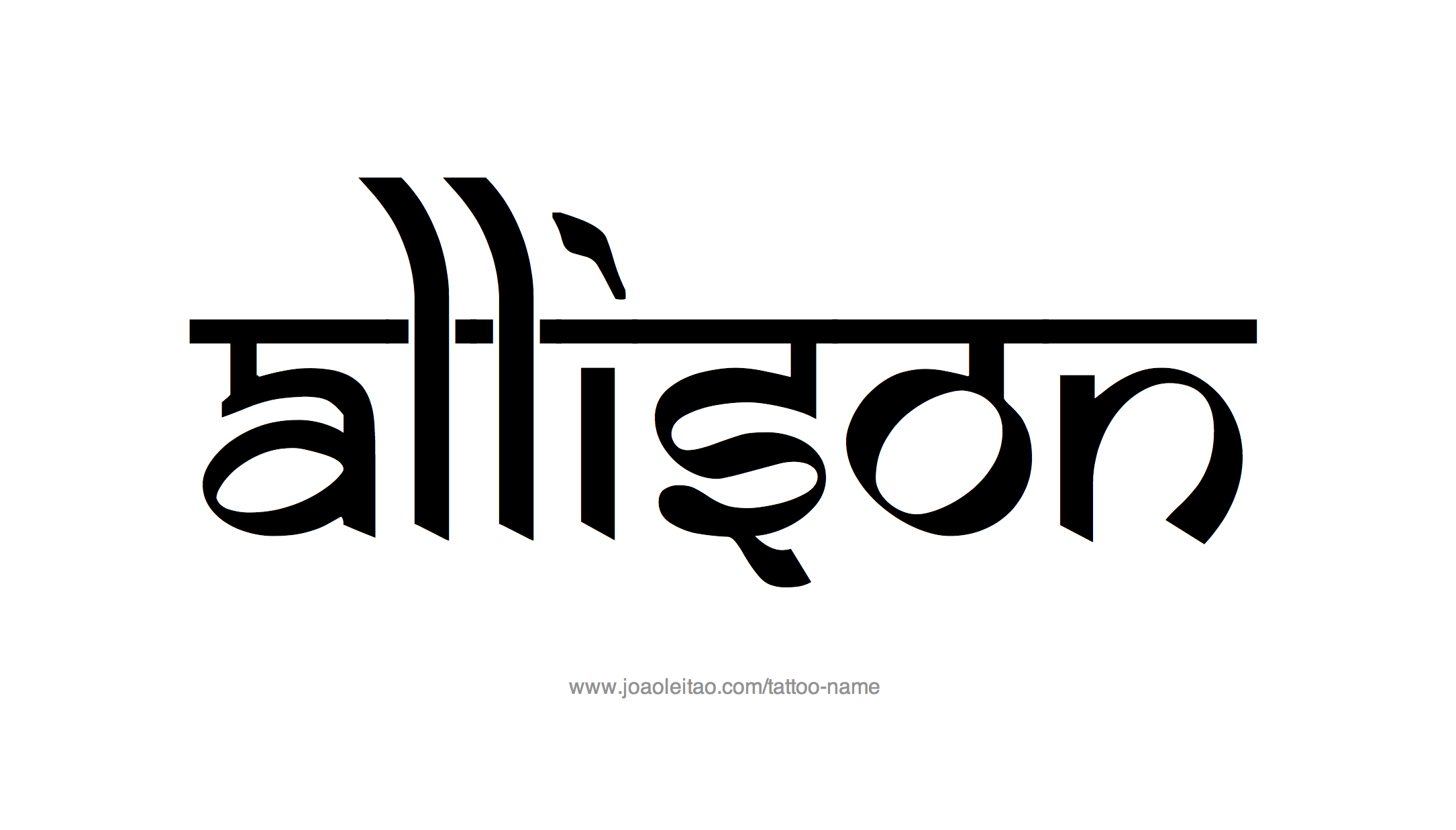 Allison Name Tattoo Designs