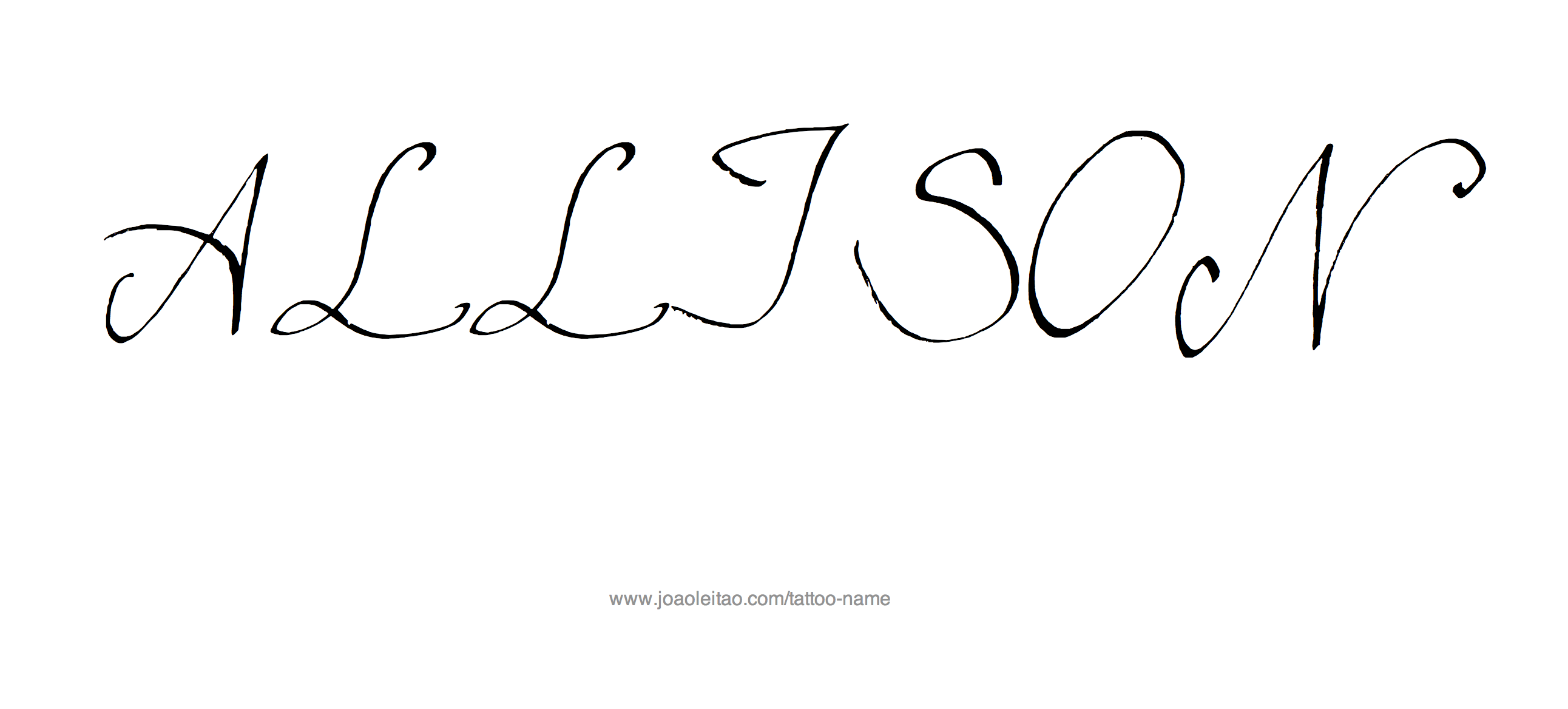Allison Name Tattoo Designs