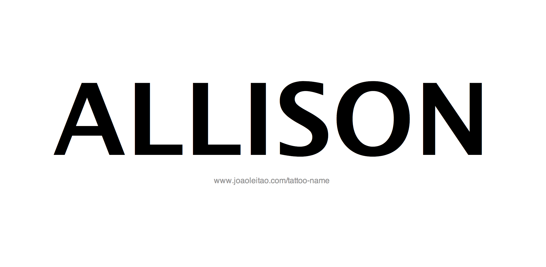 Allison Name Tattoo Designs
