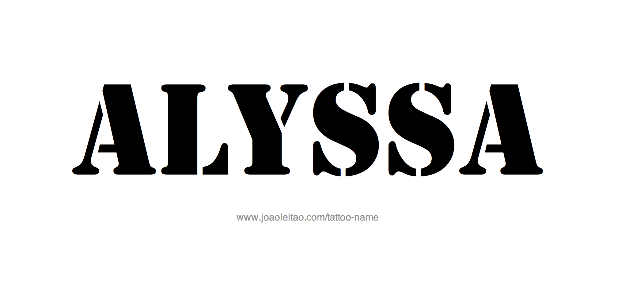 Alyssa Name Tattoo Designs
