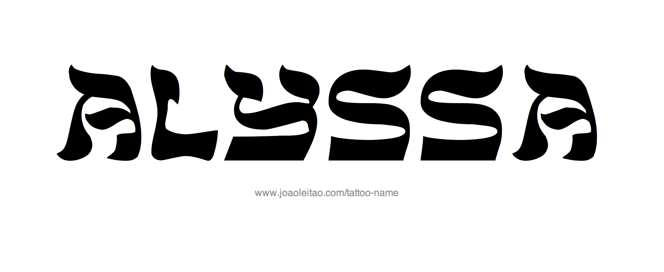 Alyssa Name Tattoo Designs
