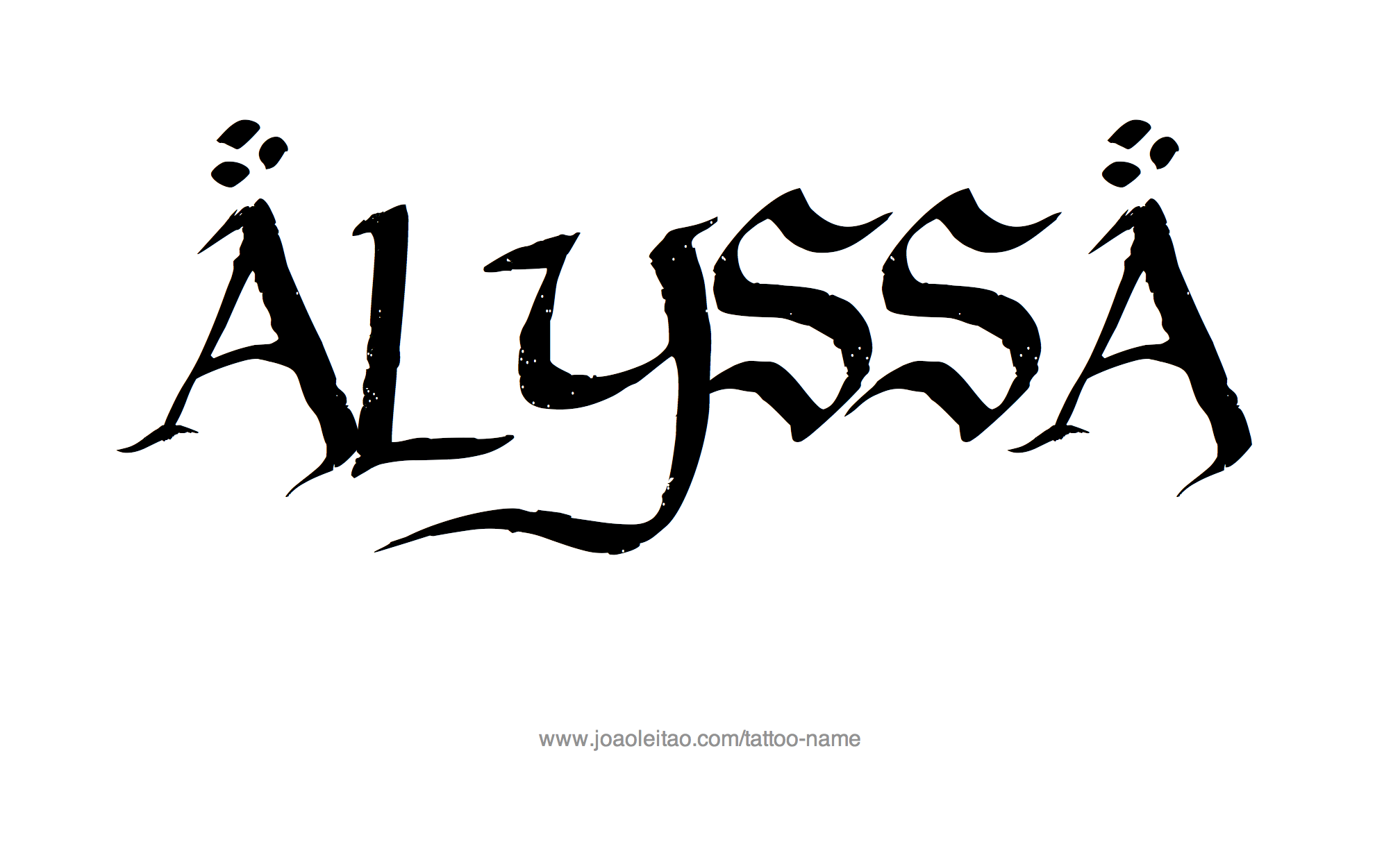 Alyssa Name Tattoo Designs