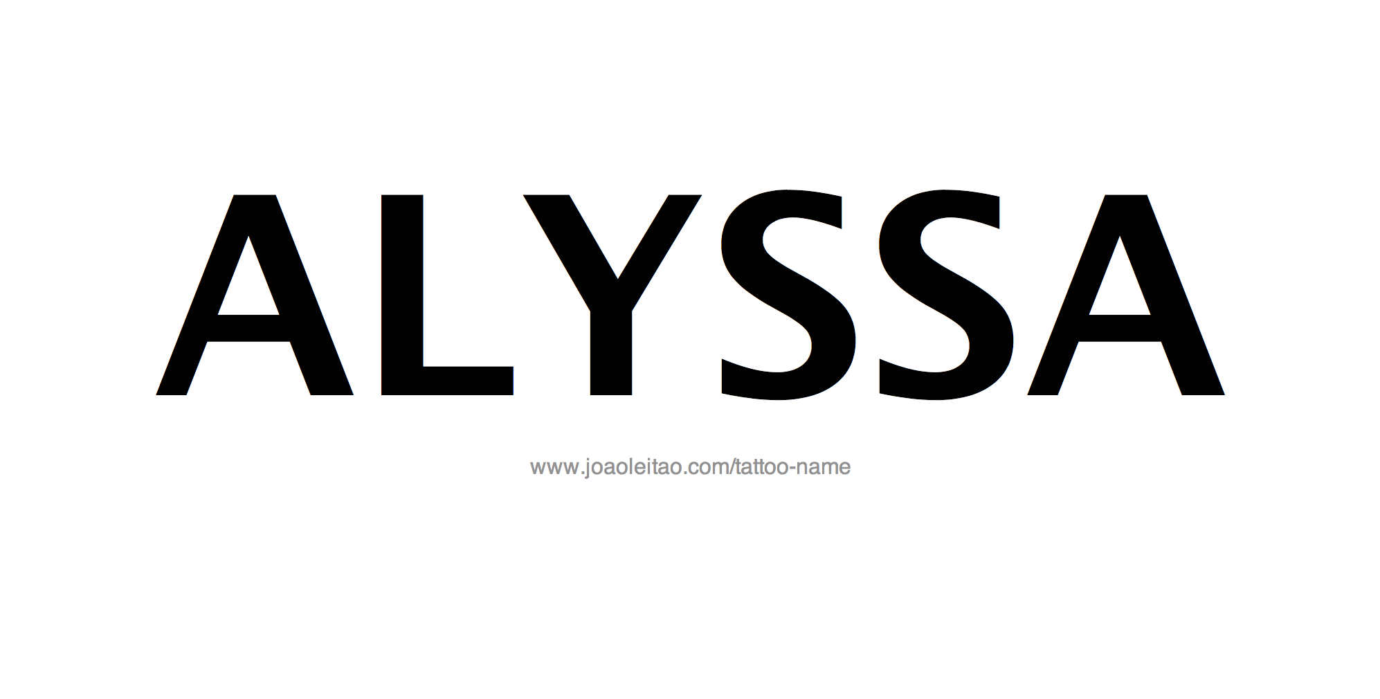 Alyssa Name Tattoo Designs