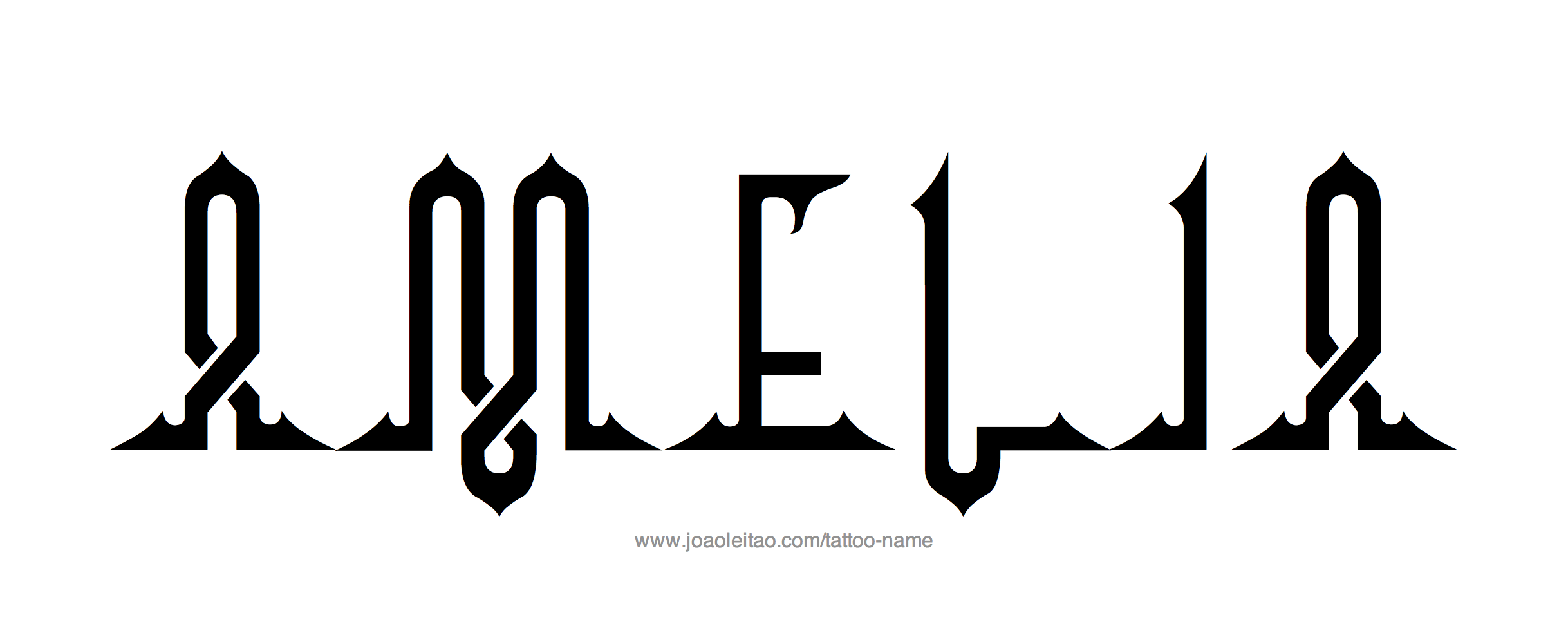 Amelia Name Tattoo Designs