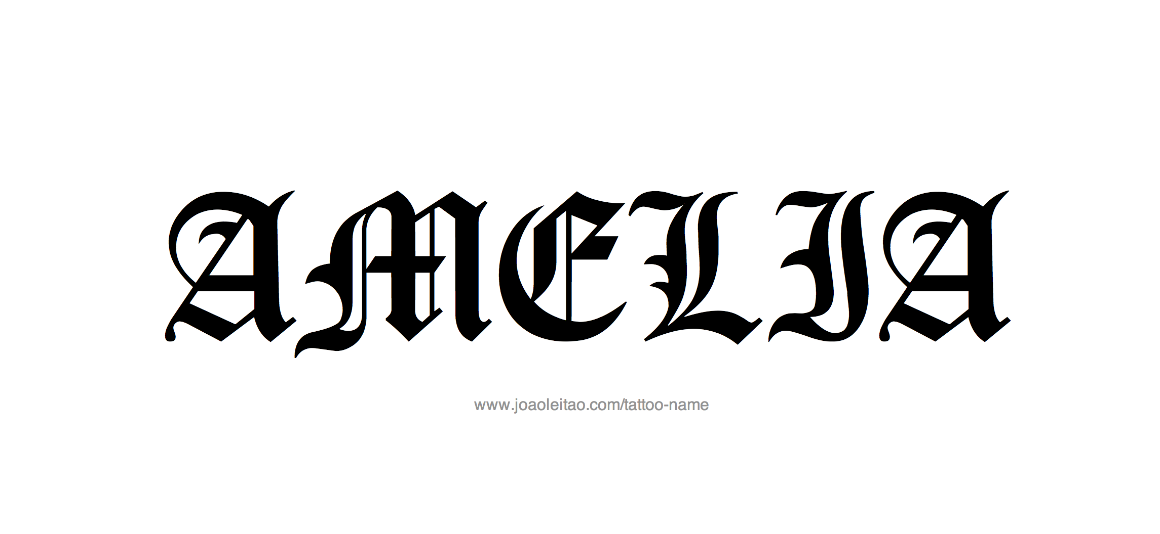 Amelia Name Tattoo Designs