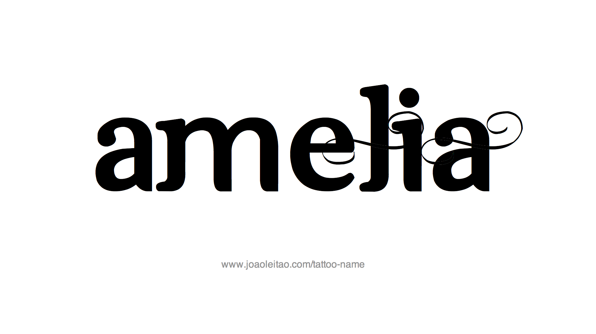 Amelia Name Tattoo Designs