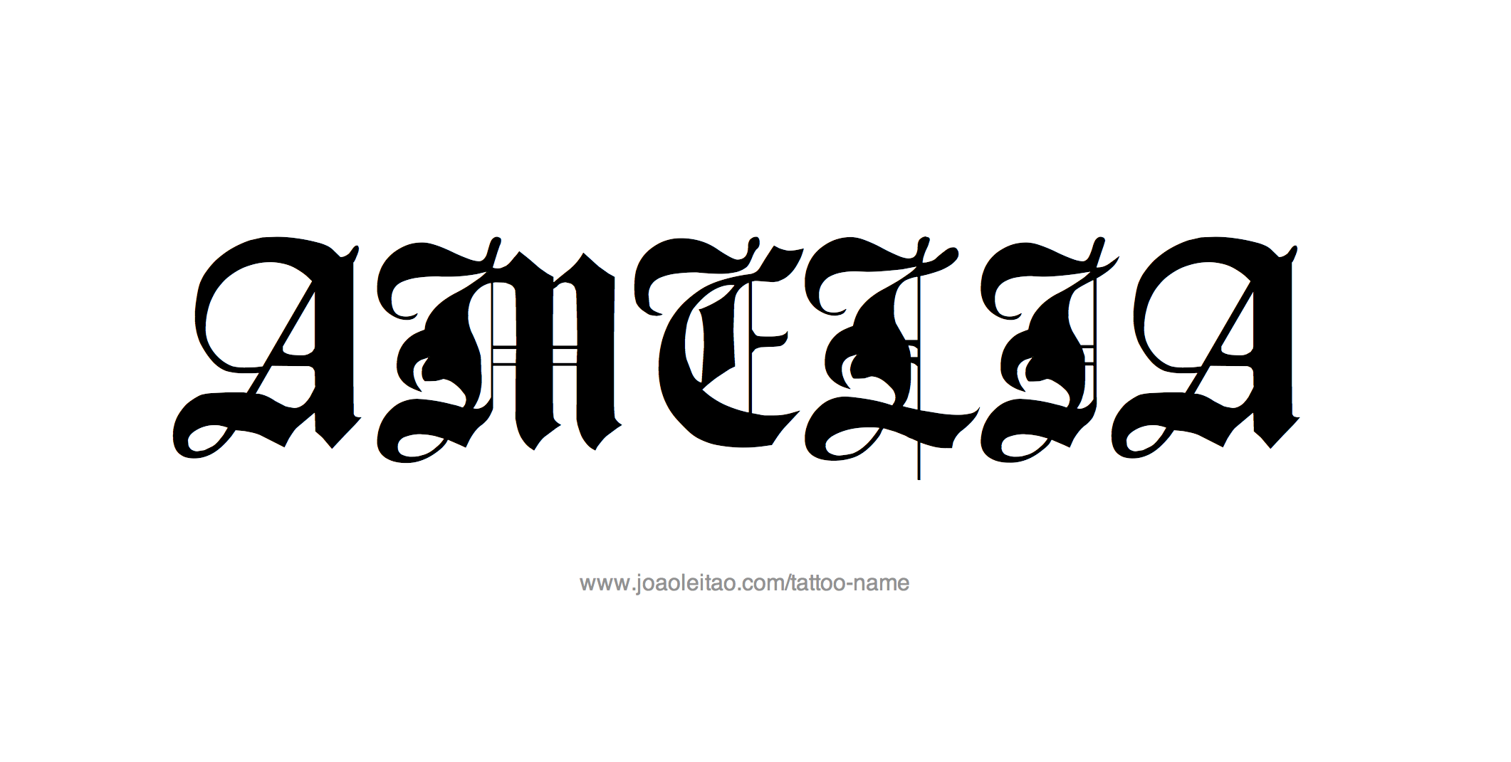 Amelia Name Tattoo Designs