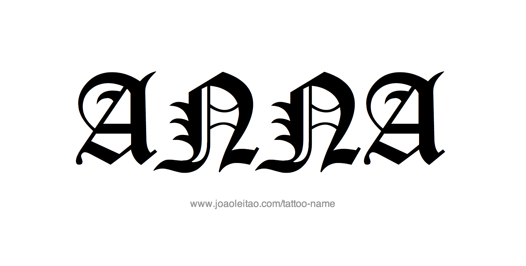 Anna Name Tattoo Designs