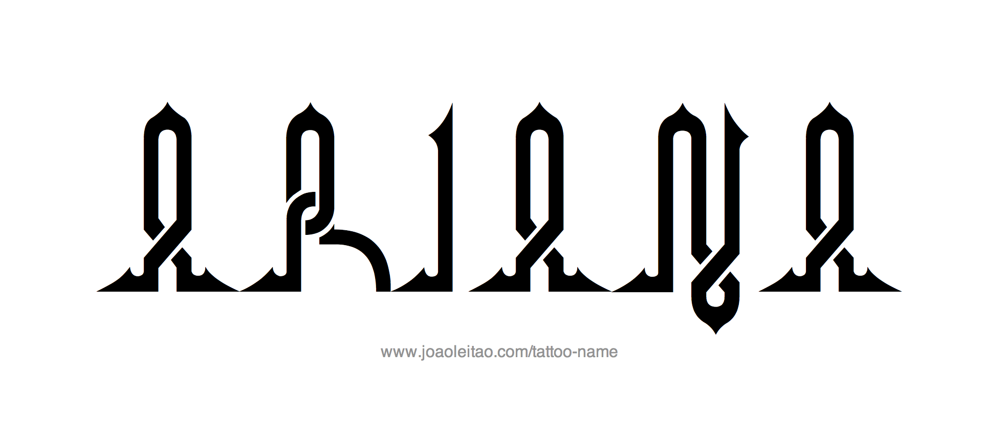 Ariana Name Tattoo Designs