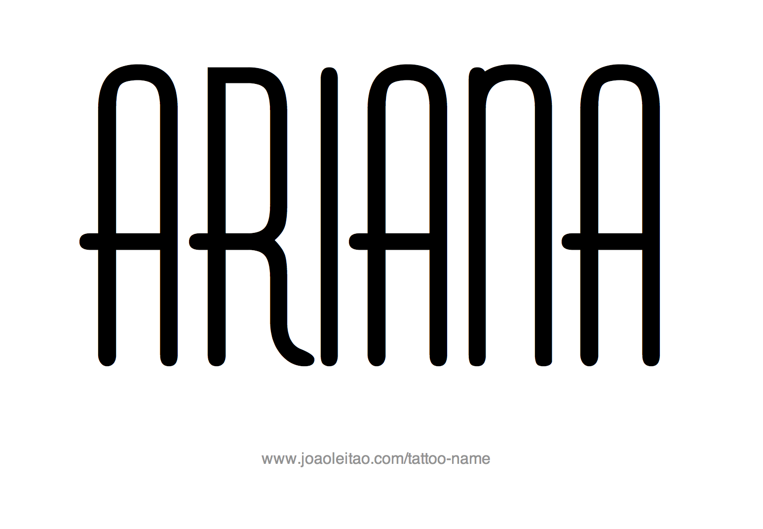 Ariana Name Tattoo Designs