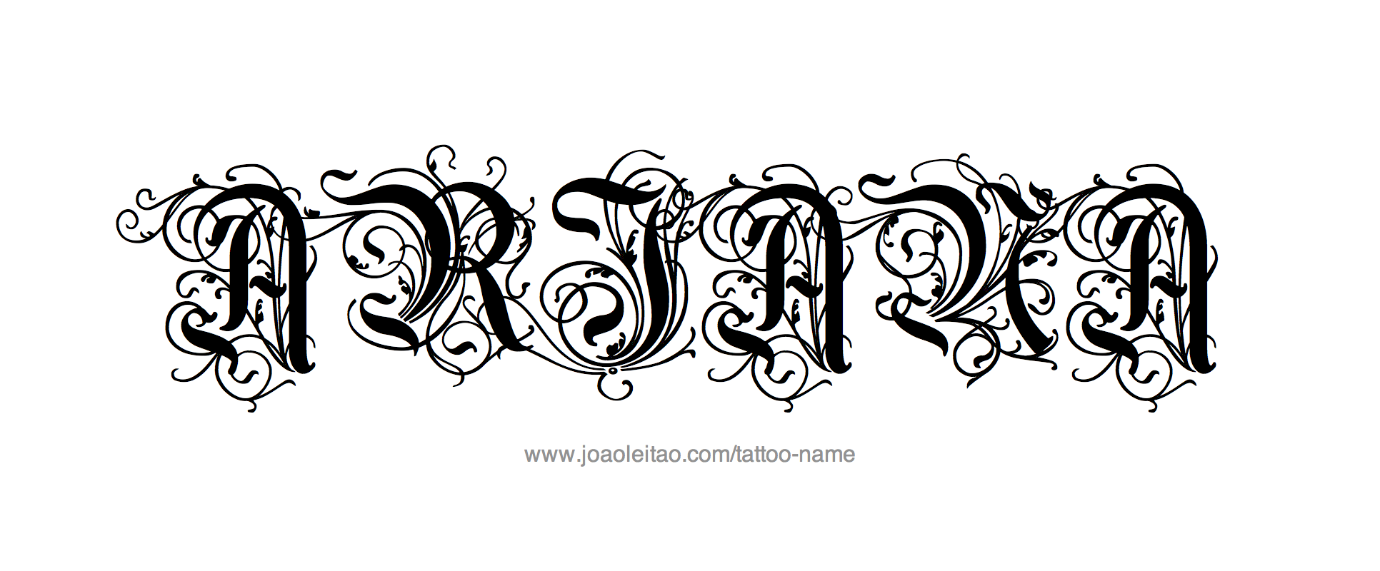 Ariana Name Tattoo Designs