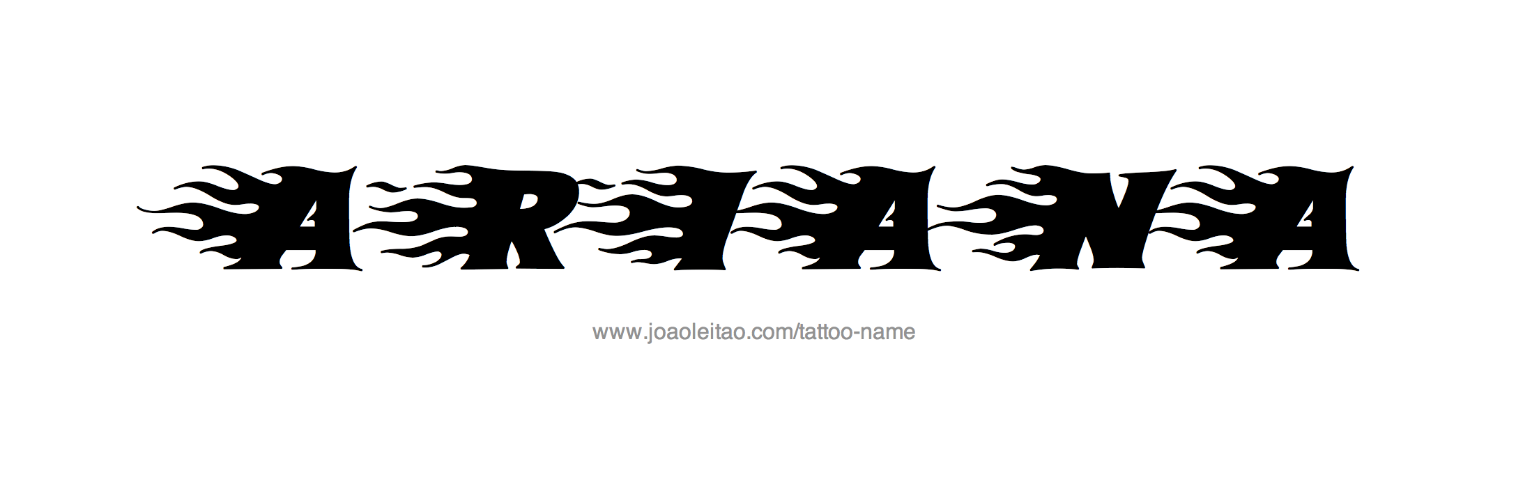 Ariana Name Tattoo Designs