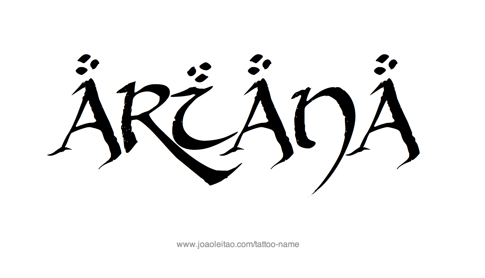 Ariana Name Tattoo Designs