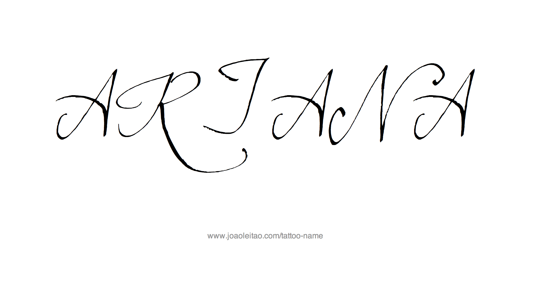 Ariana Name Tattoo Designs