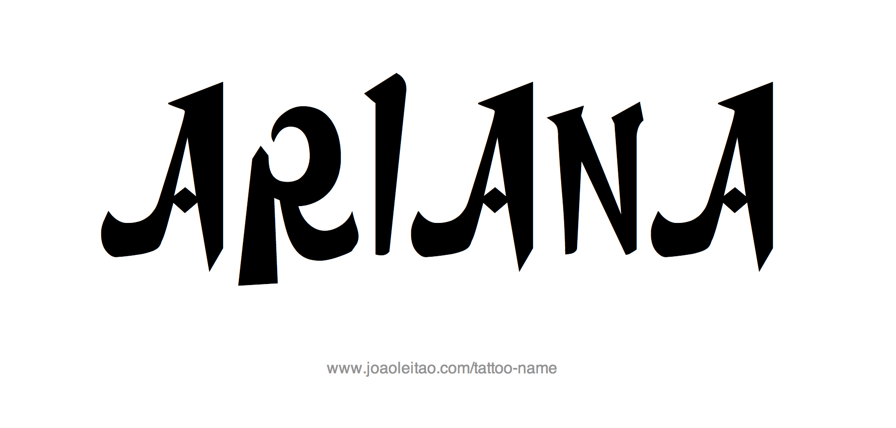 Ariana Name Tattoo Designs