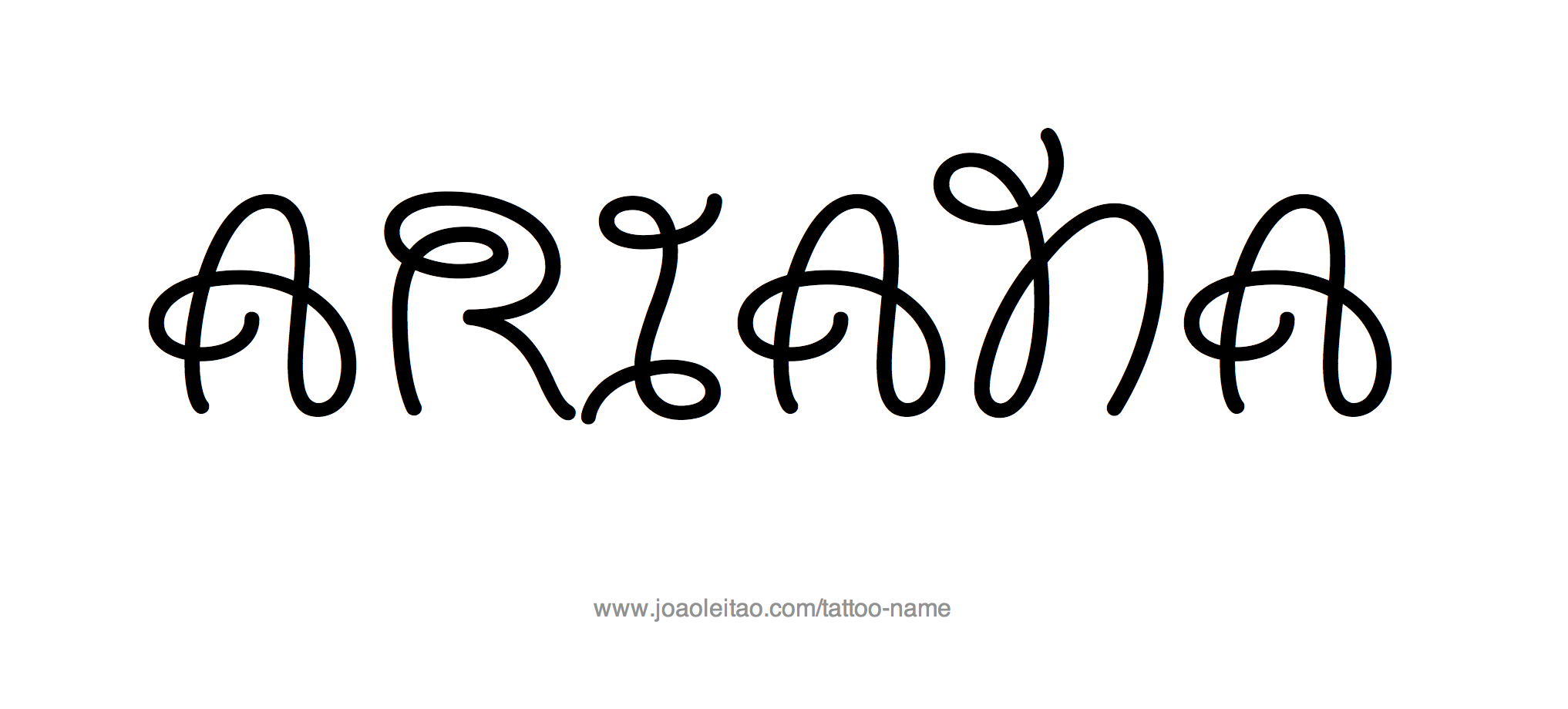 Ariana Name Tattoo Designs