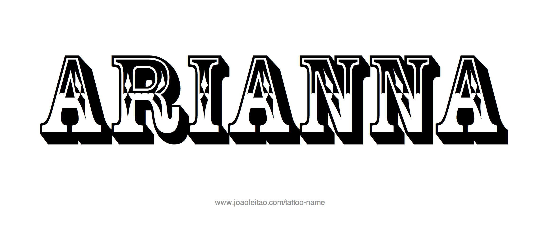 Arianna Name Tattoo Designs