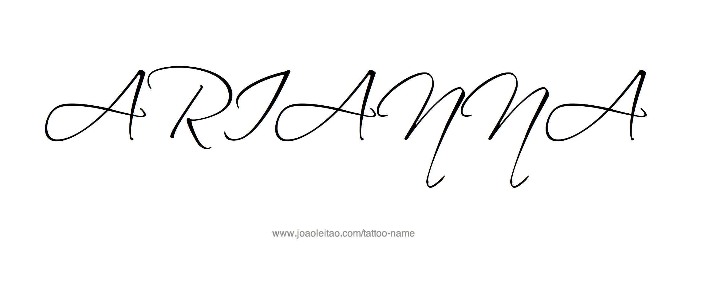 Arianna Name Tattoo Designs