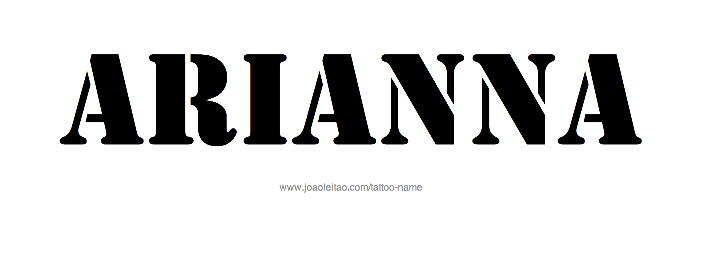 Arianna Name Tattoo Designs