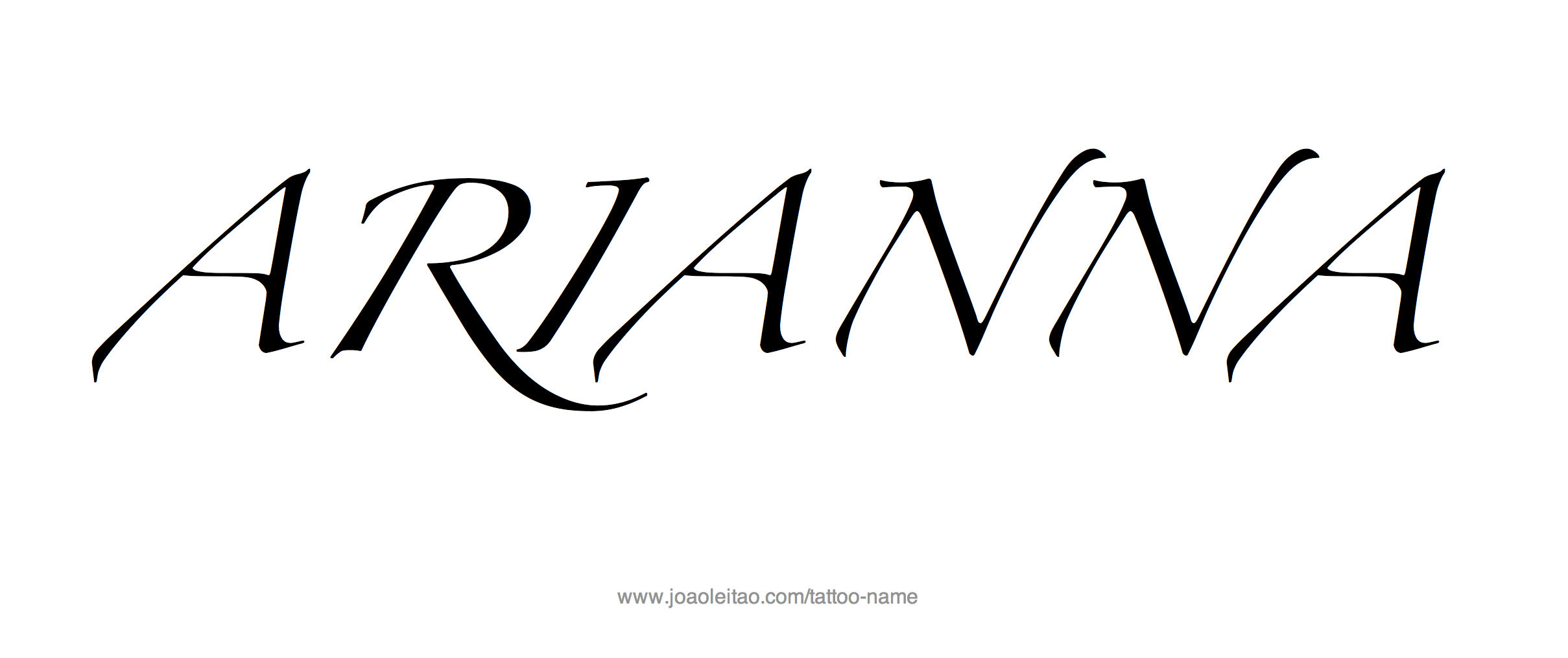 Arianna Name Tattoo Designs