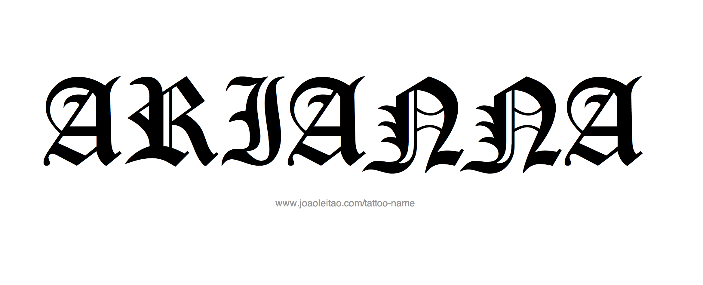 Arianna Name Tattoo Designs