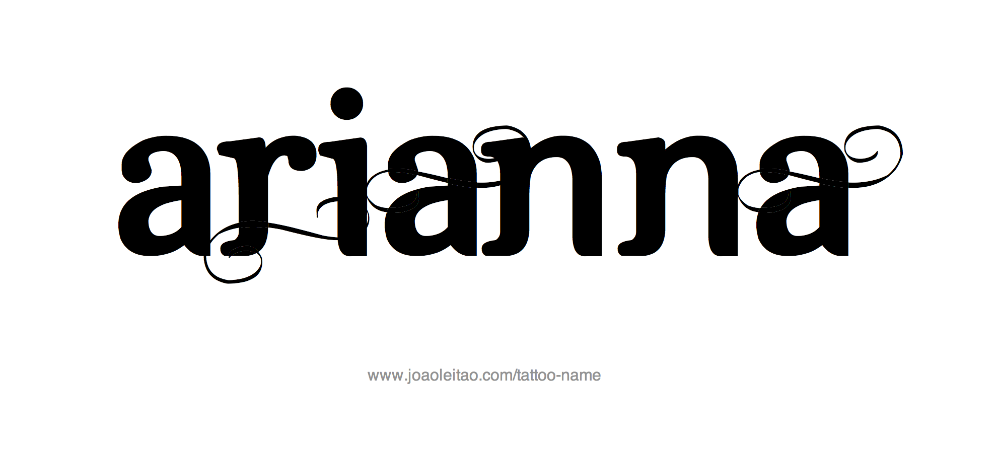 Arianna Name Tattoo Designs