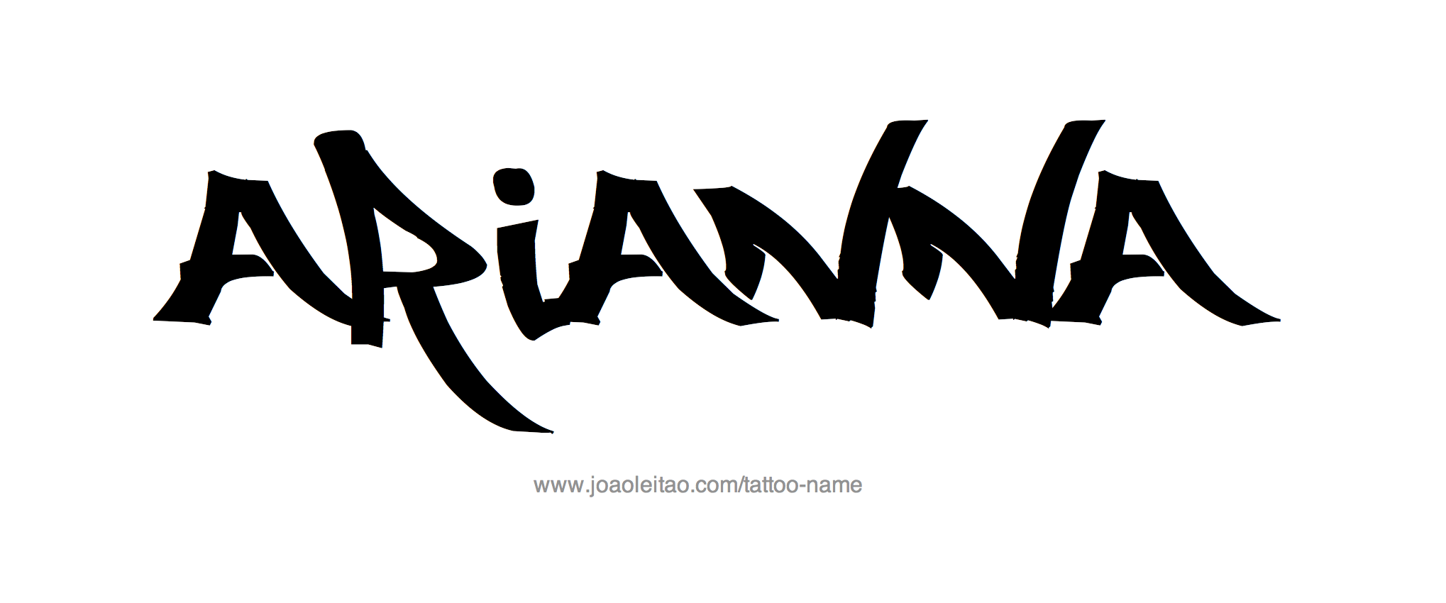 Arianna Name Tattoo Designs