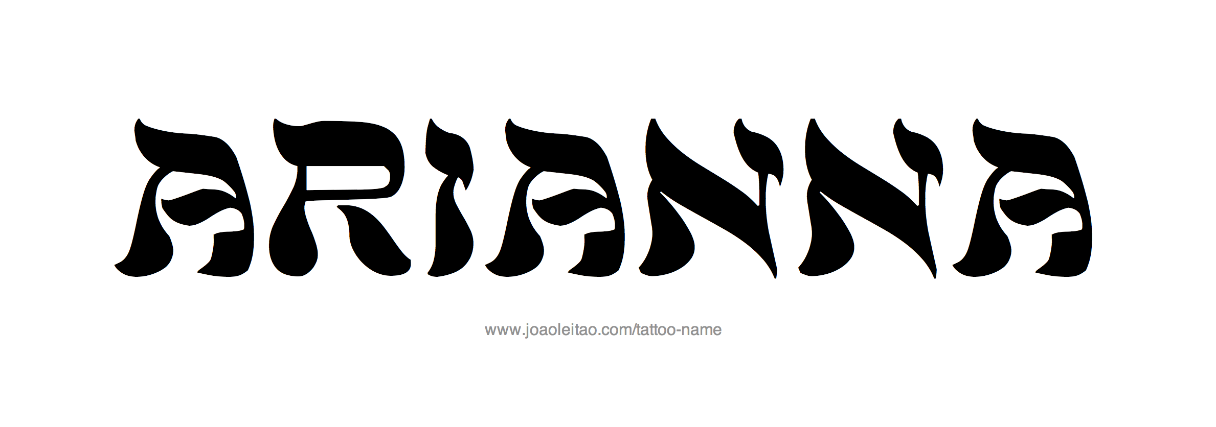 Arianna Name Tattoo Designs