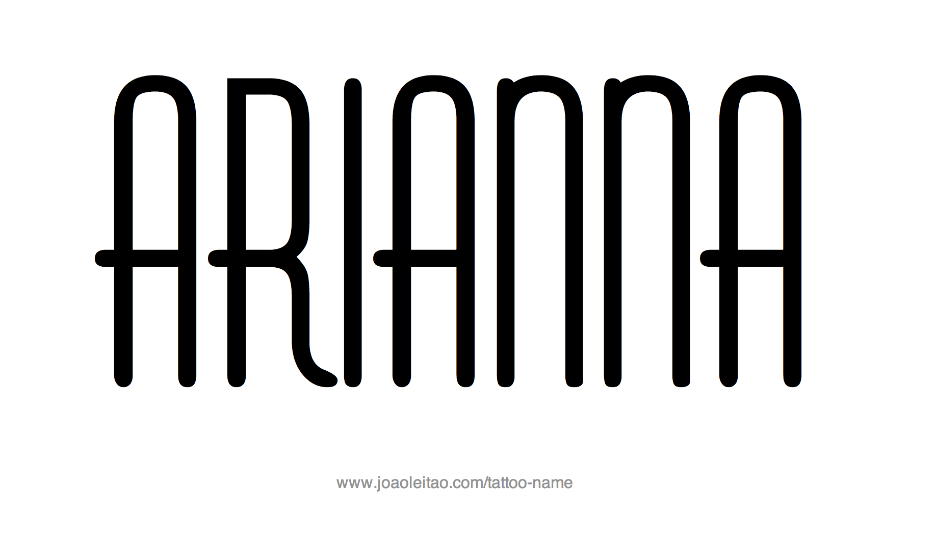 Arianna Name Tattoo Designs