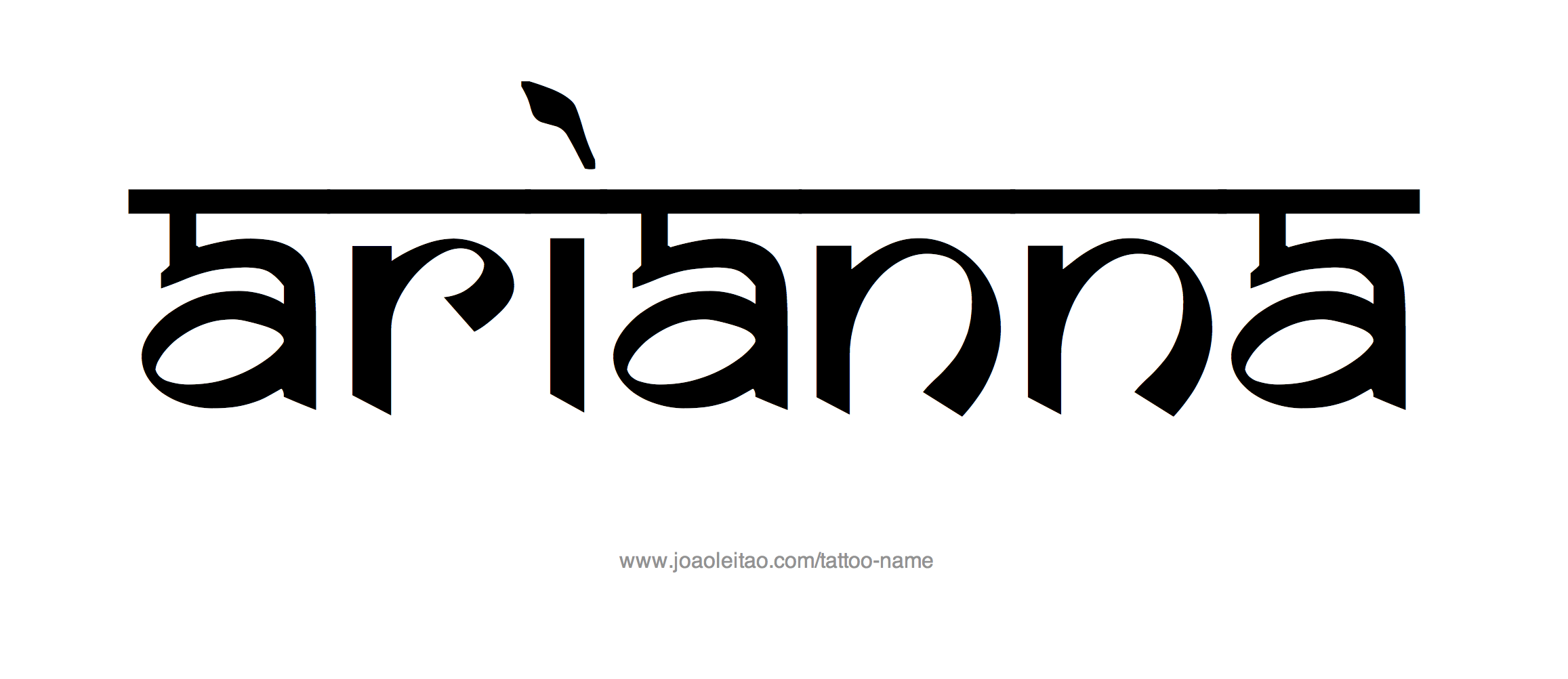 Arianna Name Tattoo Designs